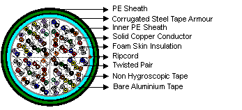 Foam Skin Insulated & AP Sheathed (ALPETH) Jelly Filled Cables to GR ...