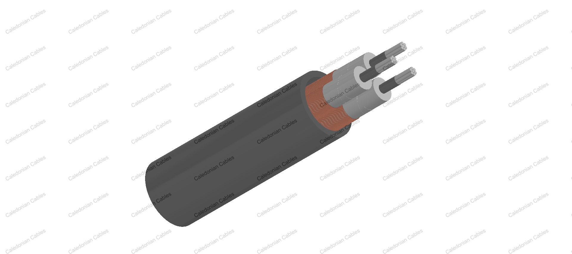 12.7/22kV Three Core Individual Screened & PVC Sheathed (Al Conductor ...